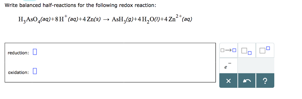 Solved Write balanced half-reactions for the following redox | Chegg.com