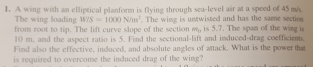 Solved Aerodynamics Question From Foundations of | Chegg.com