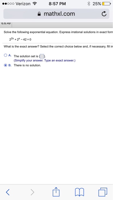 Solved Solve the following exponential equationn. Express | Chegg.com