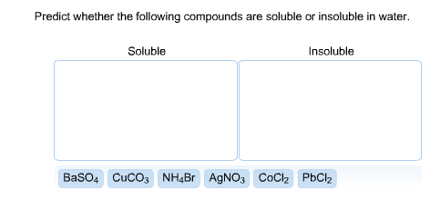 Solved Predict whether the following compounds are soluble | Chegg.com
