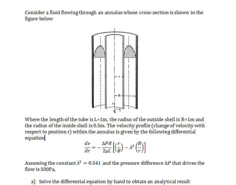Solved Consider a fluid flowing through an annulus whose | Chegg.com