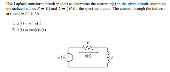 Solved Use Laplace transform circuit models to determine the | Chegg.com