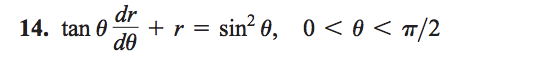 Solved Solve the differential equation tan theta dr/d theta | Chegg.com
