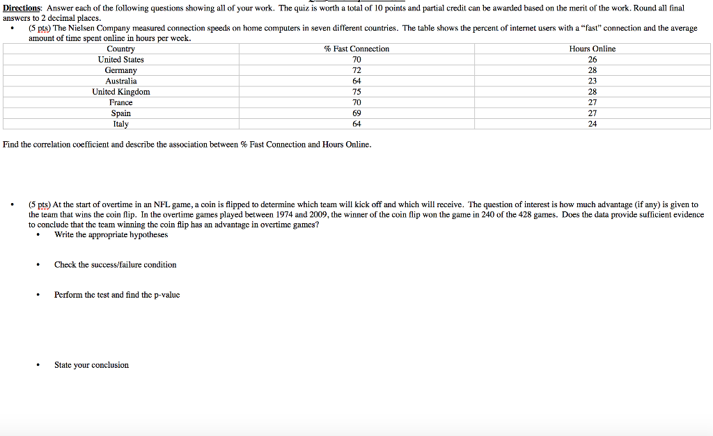 Solved Answer each of the following questions showing all of | Chegg.com