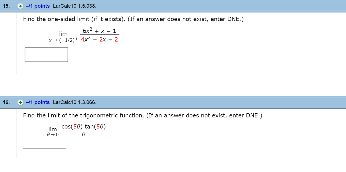 Solved Find The Limit If An Answer Does Not Exist Enter