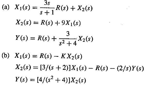 Solved Draw block diagrams to represent the following | Chegg.com