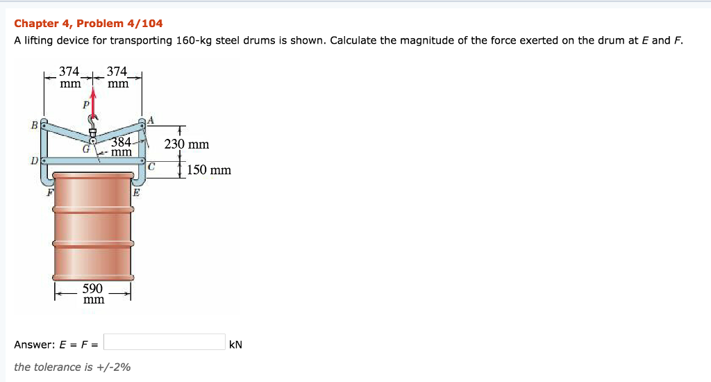 Solved Chapter 4, Problem 4/104 A lifting device for | Chegg.com