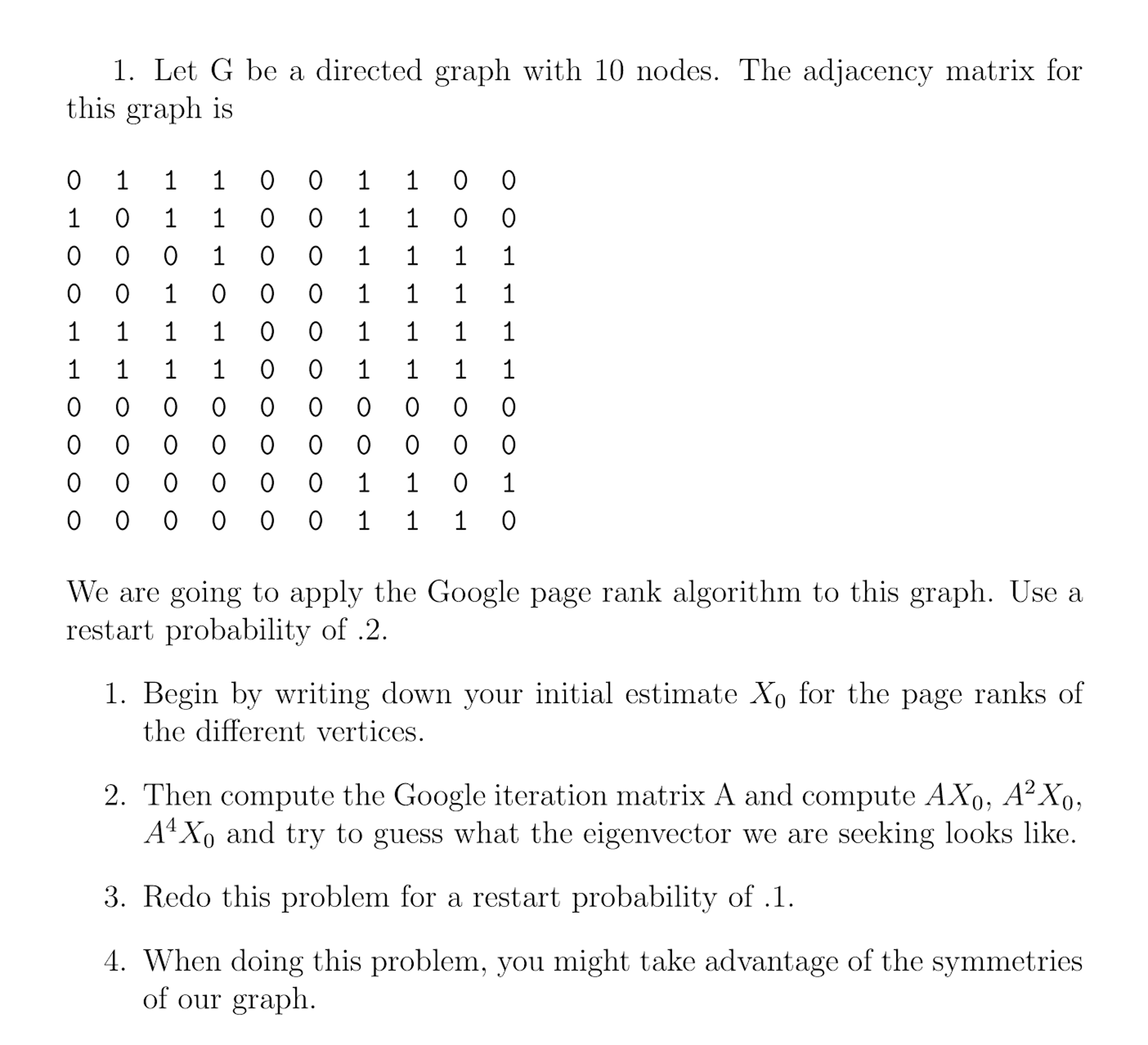 1. how to do the following problem with Google Page | Chegg.com