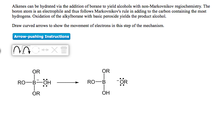 Solved Alkenes can be hydrated via the addition of borane to | Chegg.com