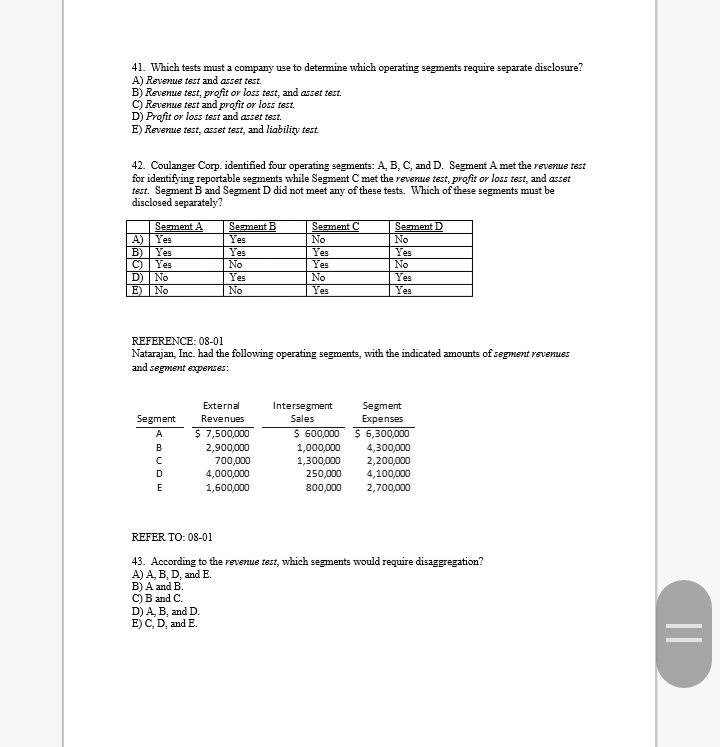 Solved Which tests must a company use to determine which | Chegg.com