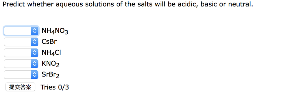 Solved Predict whether aqueous solutions of the salts will | Chegg.com