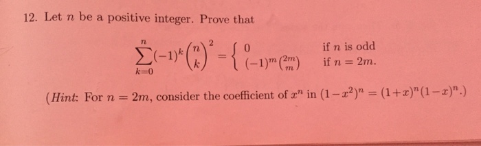 Solved Let n be a positive integer. Prove that n sigma | Chegg.com