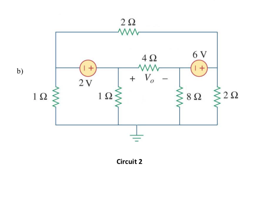 Solved Use Nodal analysis to compute the voltage, Vo, across | Chegg.com