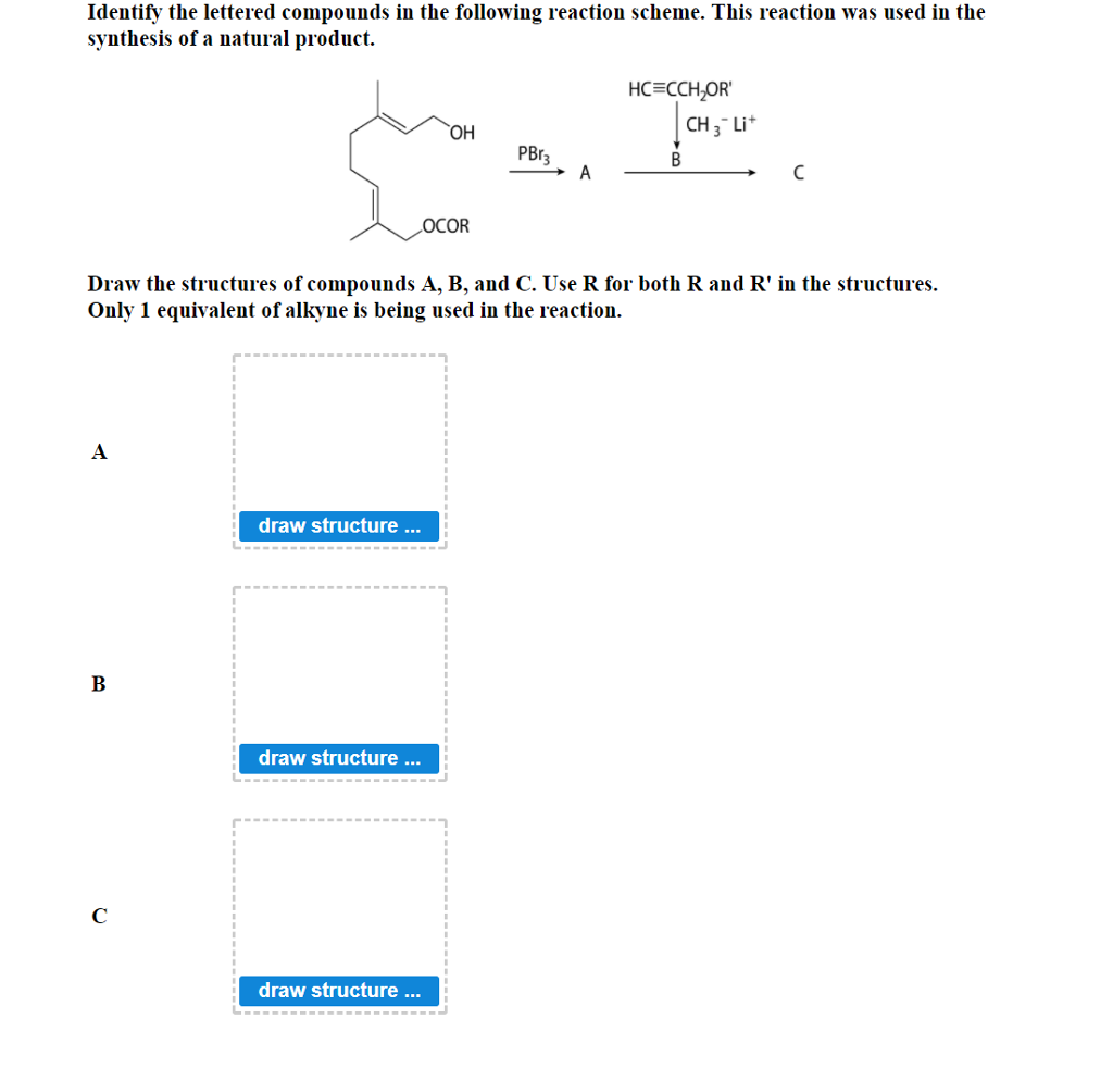 Solved Identify the lettered compounds in the following | Chegg.com