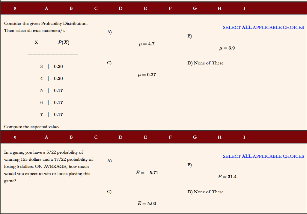 Solved Consider the given Probability Distribution. Then | Chegg.com