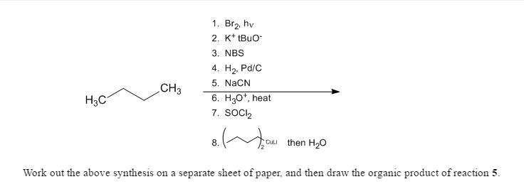 Solved Work out the above synthesis on a separate sheet of | Chegg.com