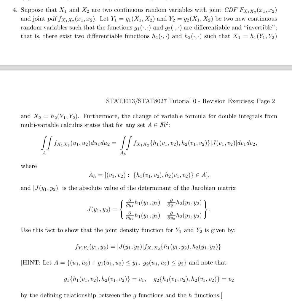 Suppose that X1 and X2 are two continuous random | Chegg.com