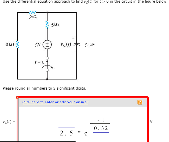 Solved Use the differential equation approach to find V(t) | Chegg.com
