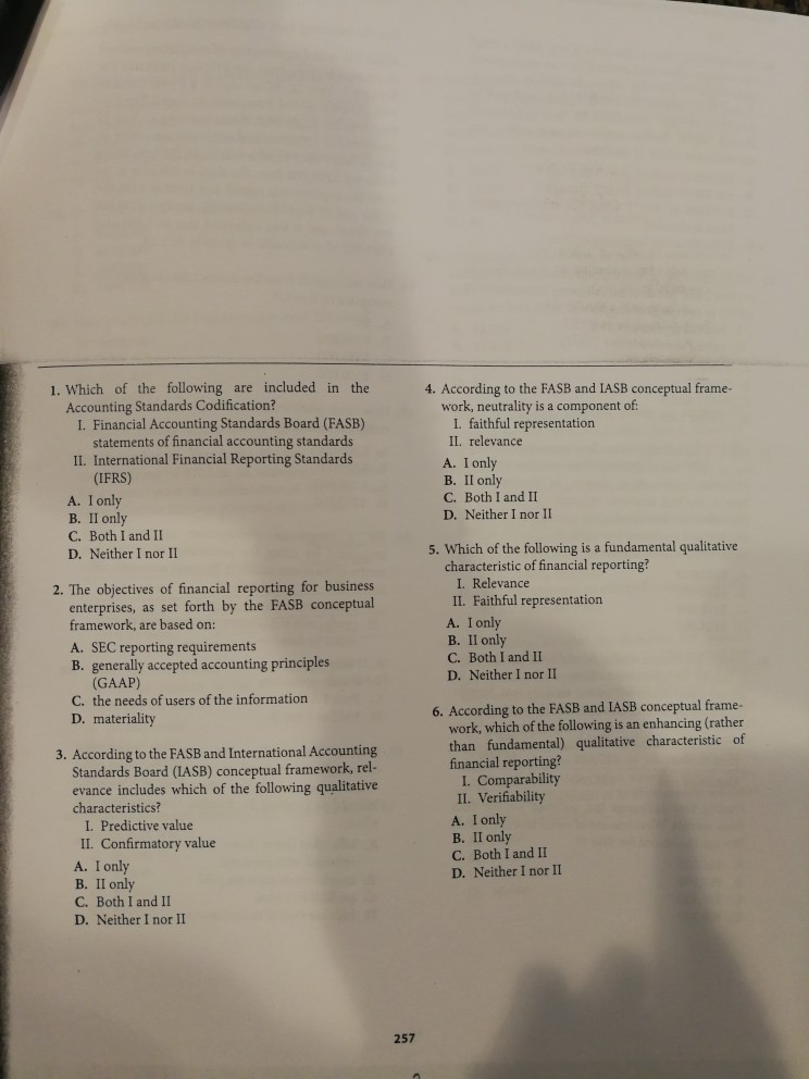 Solved 1. Which of the following are included in the 4. | Chegg.com