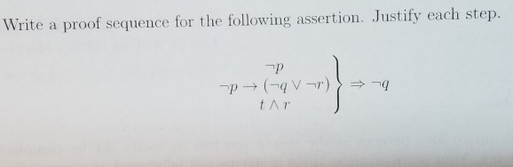 Solved ite a proof sequence for the following assertion. | Chegg.com