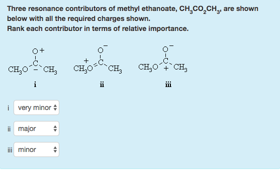 Methyl Ethanoate Resonance