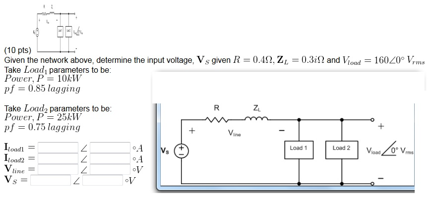 Solved Determine the input voltage, Vs given R=.4ohm, | Chegg.com