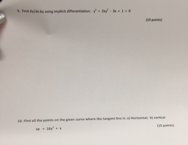 Solved Find dy/dx by using implicit differentiation: y^2 + | Chegg.com