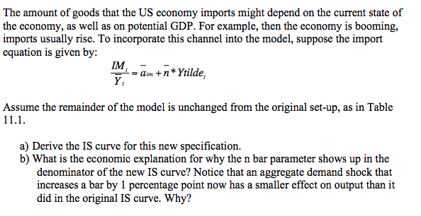 The amount of goods that the US economy imports might | Chegg.com