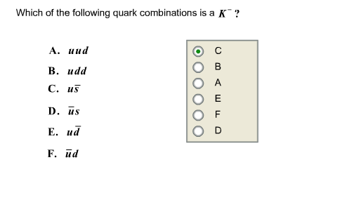Solved Which of the following quark combinations is a K^-? | Chegg.com