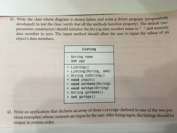 Solved Write The Class Whose Diagram Is Shown Below And 