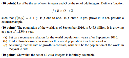 Solved Let E be the set of even integers and O be the set of | Chegg.com