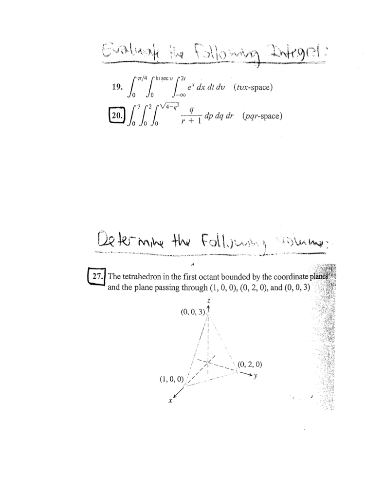 Solved e* dx dt dv (tux-space) 20 o oop d dr (pgr-space) 27. | Chegg.com