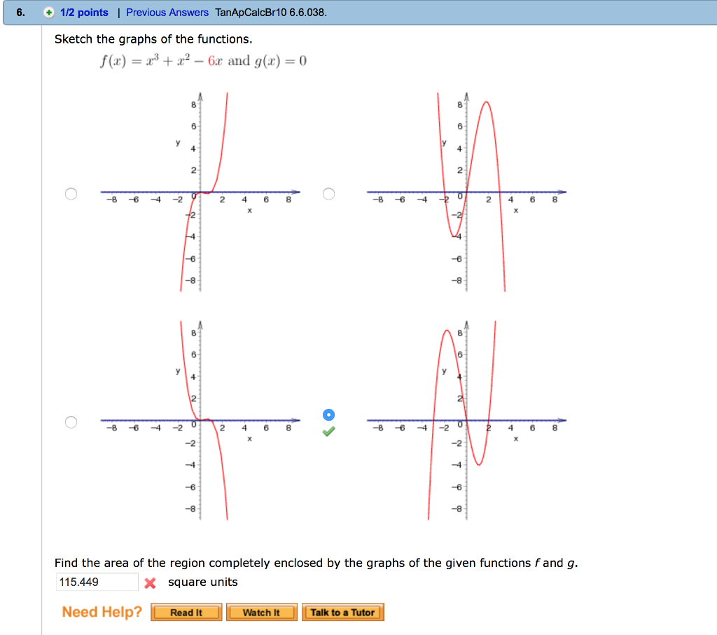 Solved Find the are of the region completely enclosed by | Chegg.com
