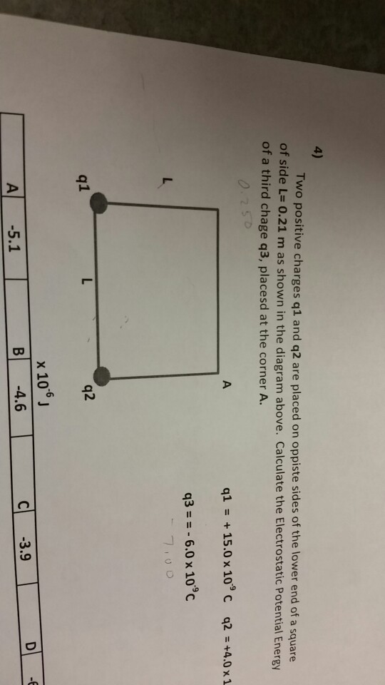 Solved Two positive charges q1 and q2 are placed on oppiste | Chegg.com