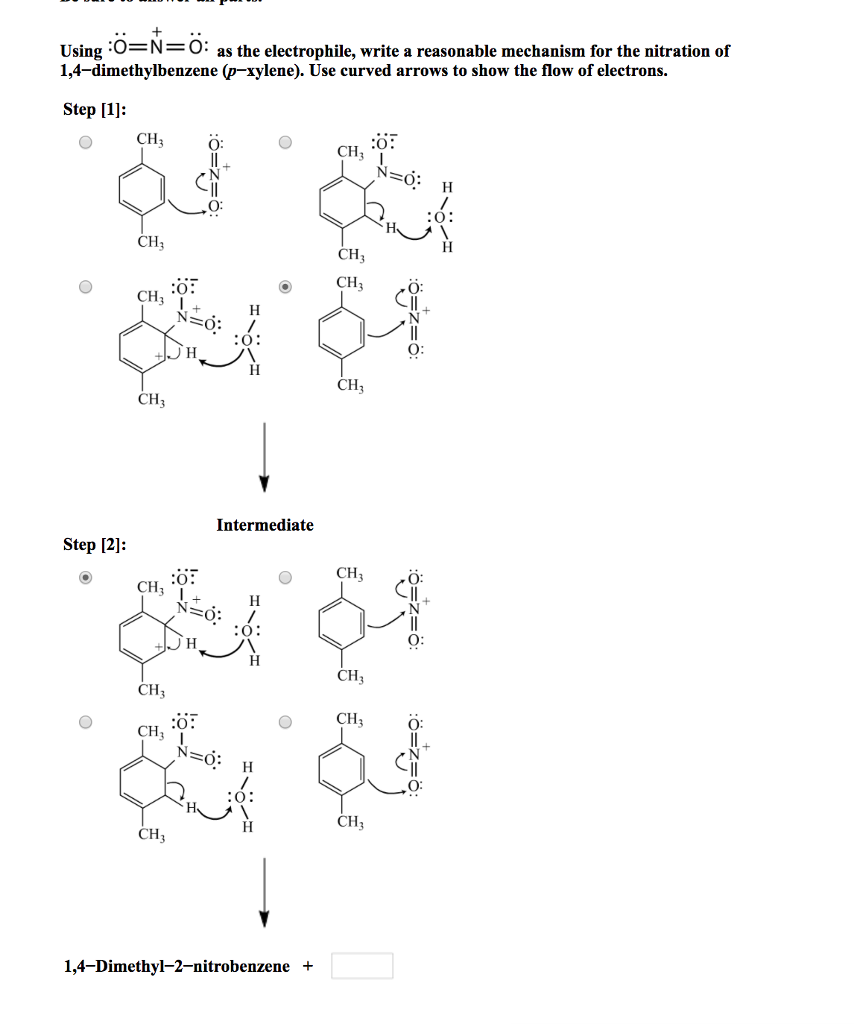 Solved Using:O-N-O: 1,4-dimethylbenzene (p-xylene). Use | Chegg.com