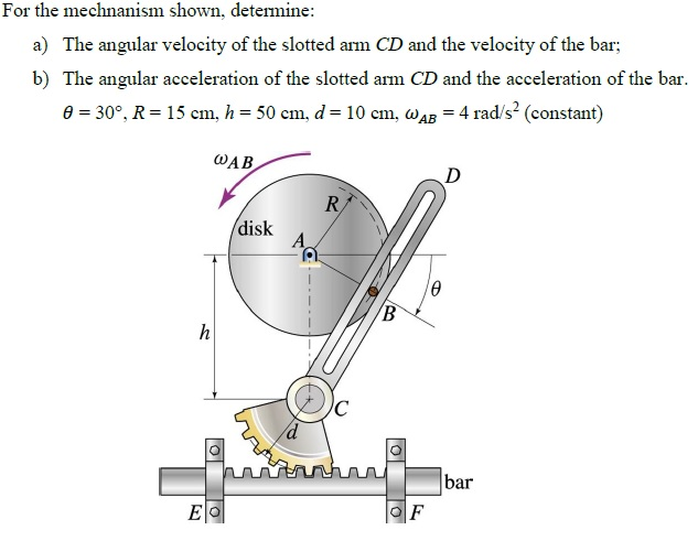 Solved Angular velocity of the disk is given as 4 rad/s. | Chegg.com