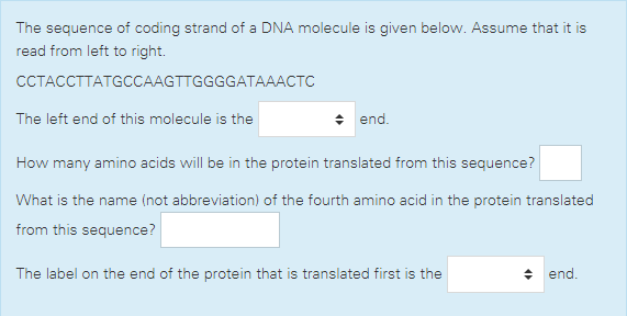 Solved The sequence of coding strand of a DNA molecule is | Chegg.com