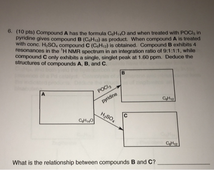 Solved Compound A has the formula C_6H_14O and when treated | Chegg.com