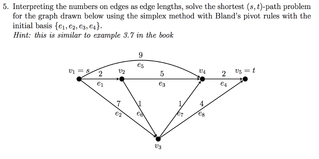 Solved 5. Interpreting the numbers on edges as edge lengths, | Chegg.com