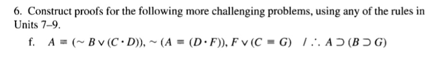 6. Construct proofs for the following more | Chegg.com