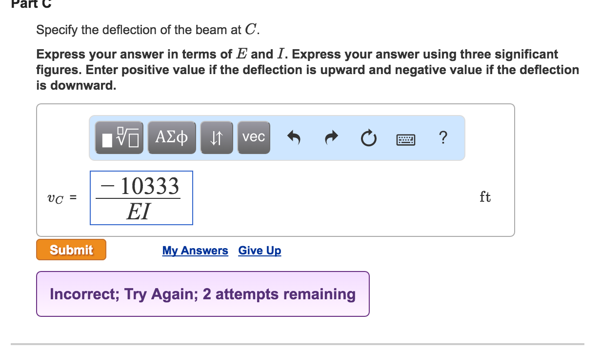 Solved Consider the beam shown in (Figure 1) . EI is | Chegg.com