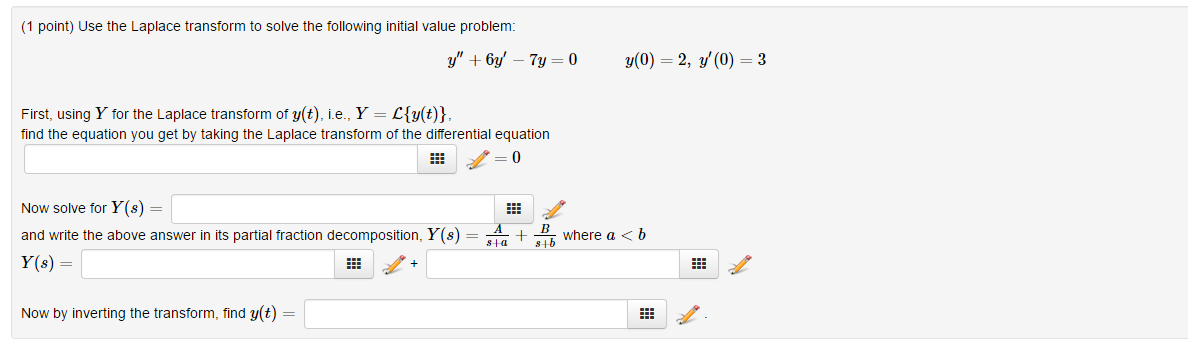 Solved Use the Laplace transform to solve the following | Chegg.com