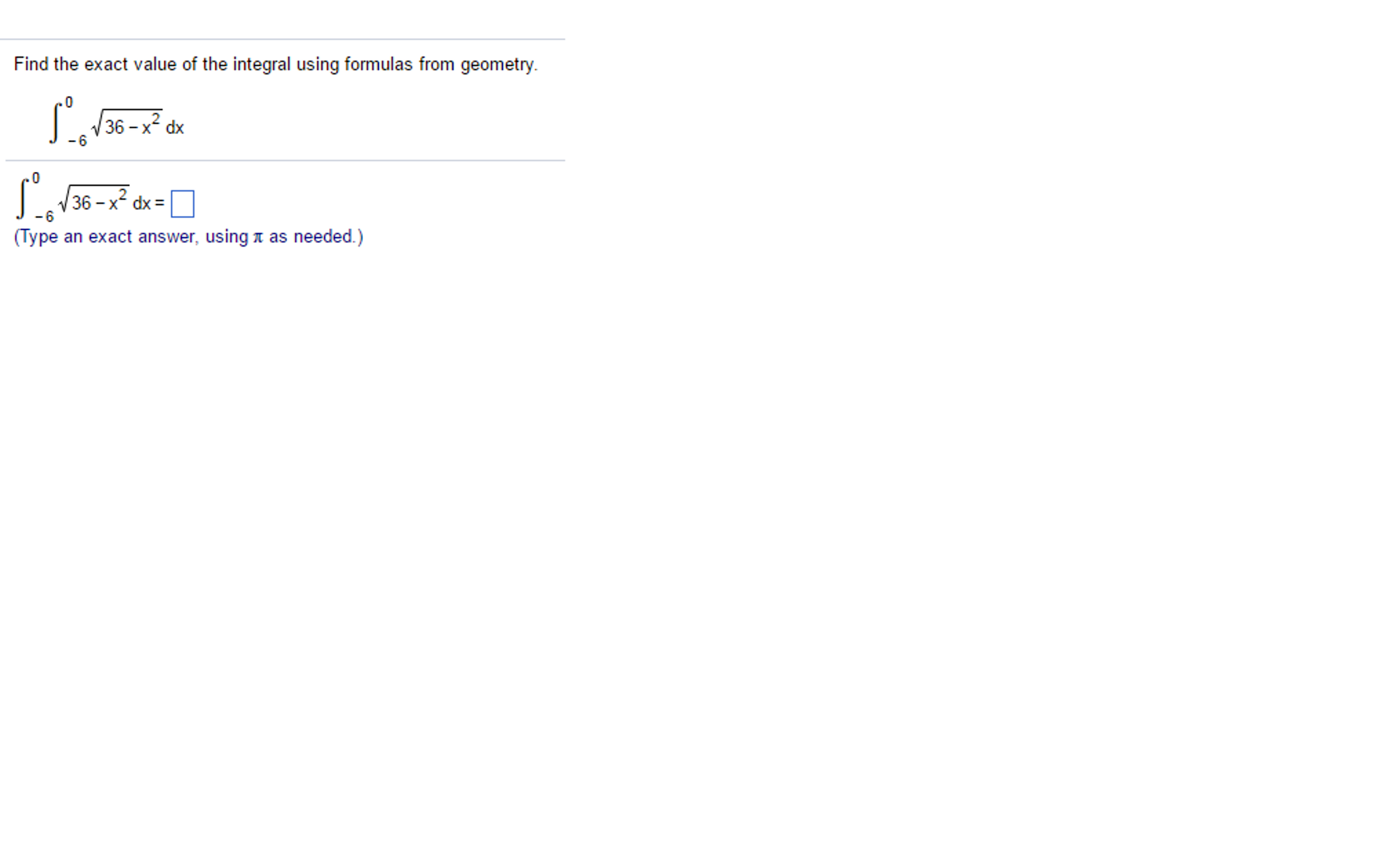 Solved Find the exact value of the integral using formulas | Chegg.com