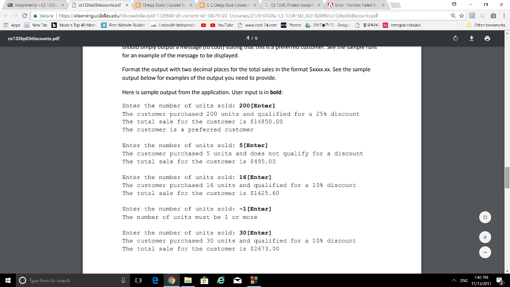 Solved Using C++ Part 1: Creating the application A | Chegg.com
