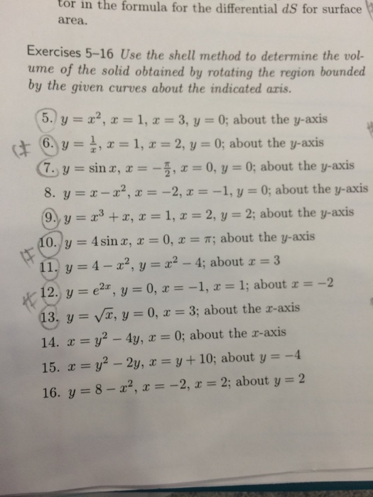 Solved tor in the formula for the differential dS for | Chegg.com