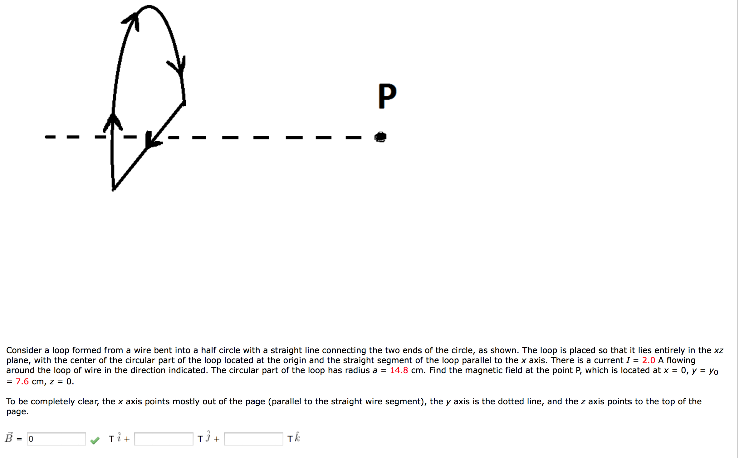 Consider a loop formed from a wire bent into a half | Chegg.com