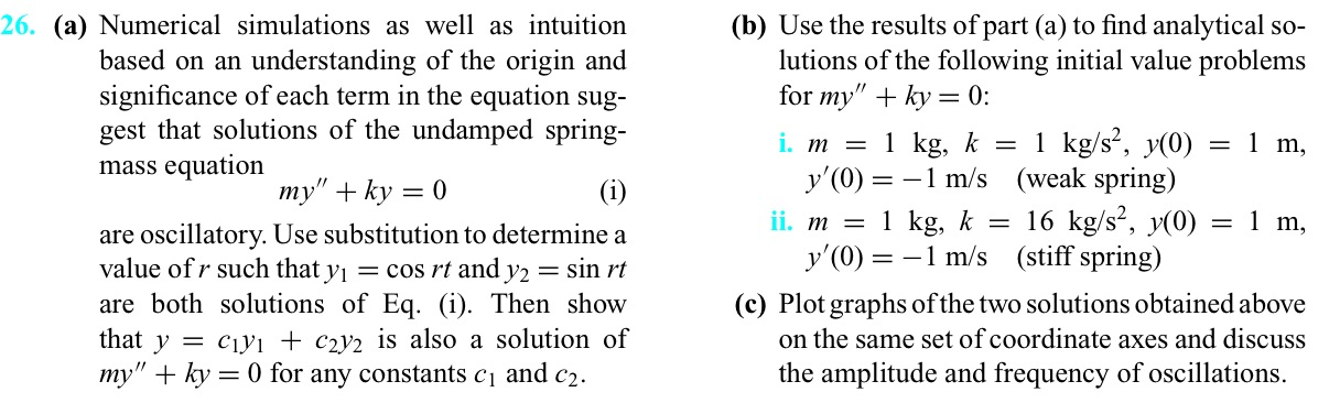Solved Numerical simulations as well as intuition based on | Chegg.com