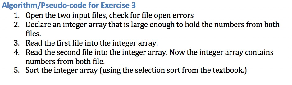 Solved I need to write a program that merges the numbers | Chegg.com