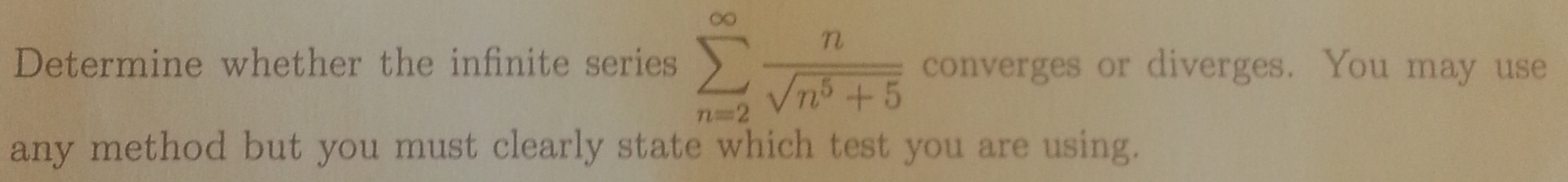 Solved Determine Whether The Infinite Series Summation