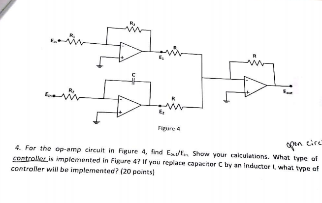 Solved For the op-amp circuit in Figure 4, find | Chegg.com